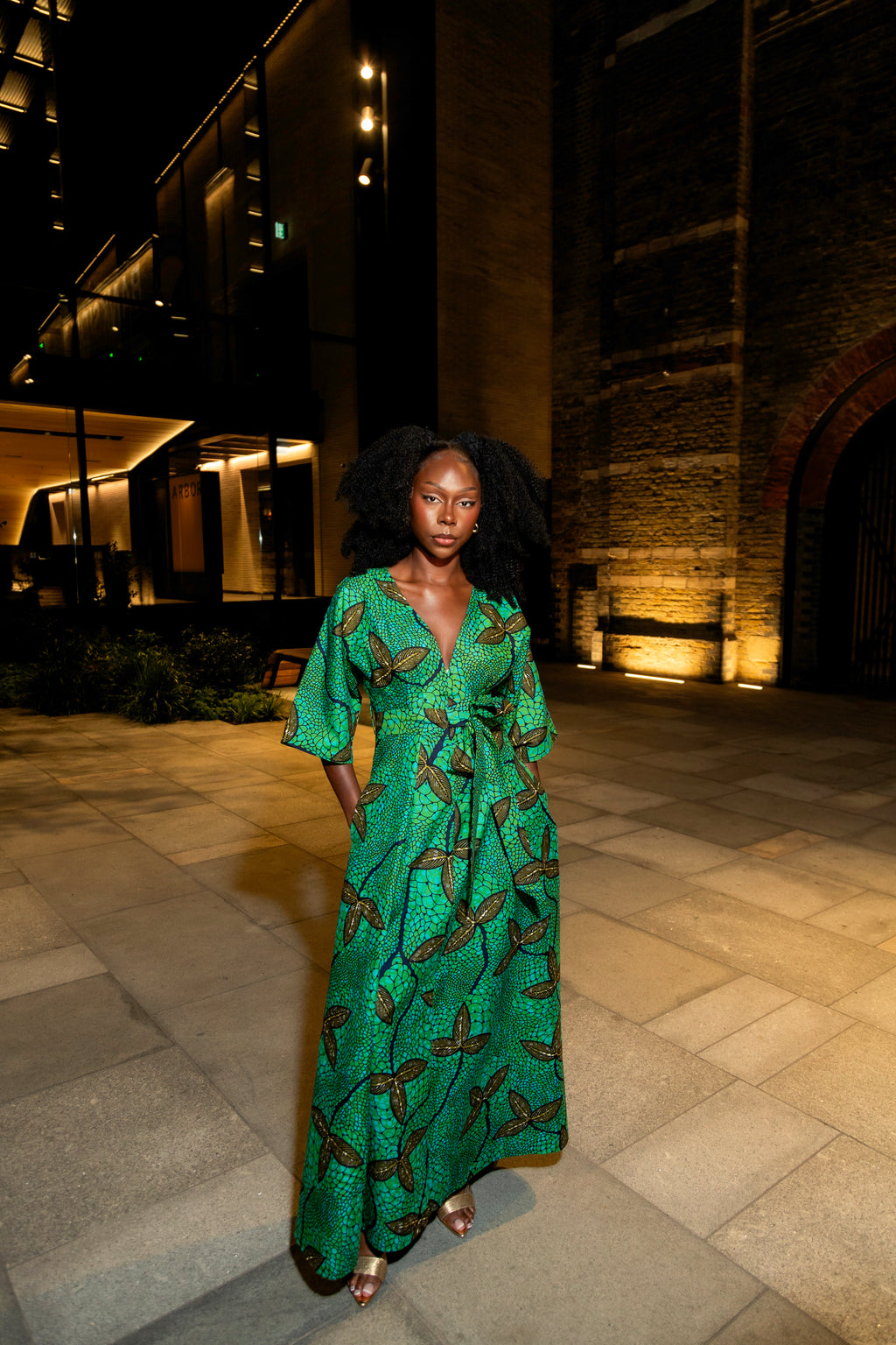 Green May Bloom - Ankara Maxi Dress – GITAS Portal